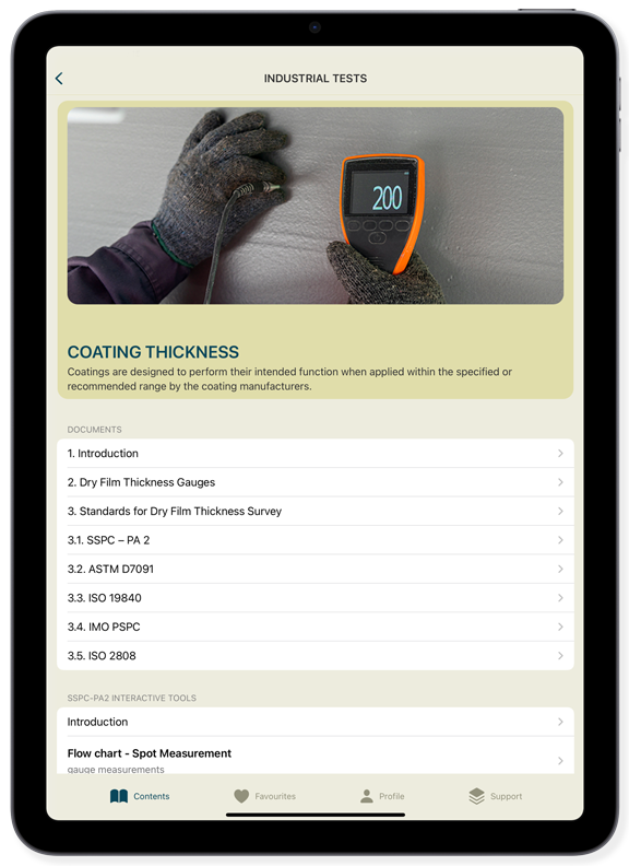 Training App for Coatings Surveys | Coatings Radar | iOS iPad iPhone